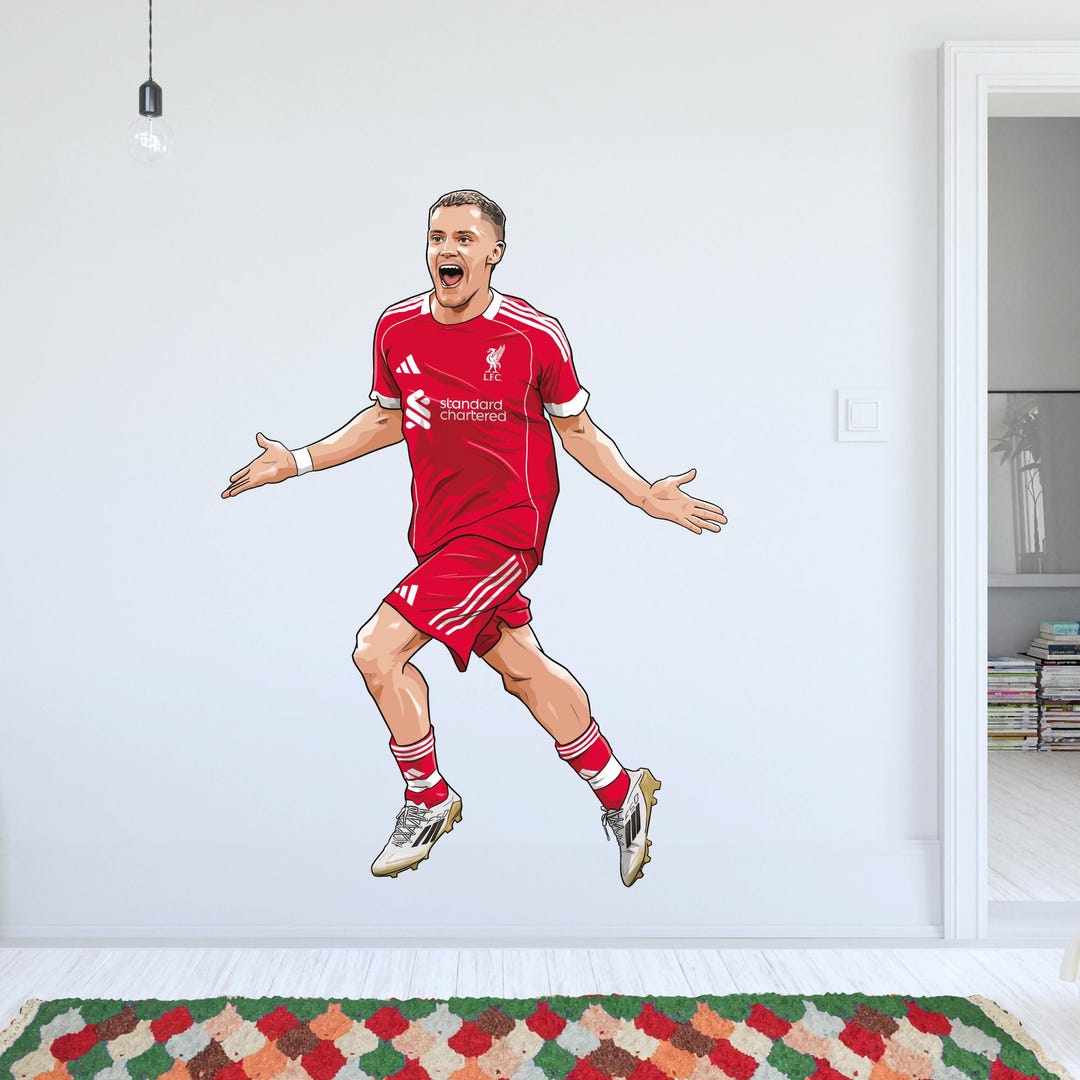 Liverpool FC Wall Sticker - Wirtz 25/26 Illustration Wall Decal - Etsy