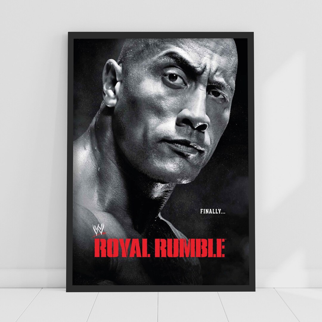 WWE Print - the Rock Royal Rumble Poster Wrestling Wall Art - Etsy