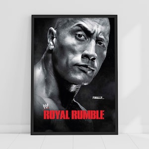 WWE Print - the Rock Royal Rumble Poster Wrestling Wall Art - Etsy