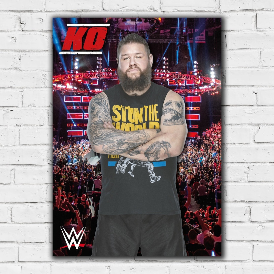 WWE Print - Kevin Owens Crowd Poster Wrestling Wall Art - Etsy