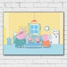 Peppa Pig Print - Peppa and Family in Kitchen Breakfast Scene Poster ...