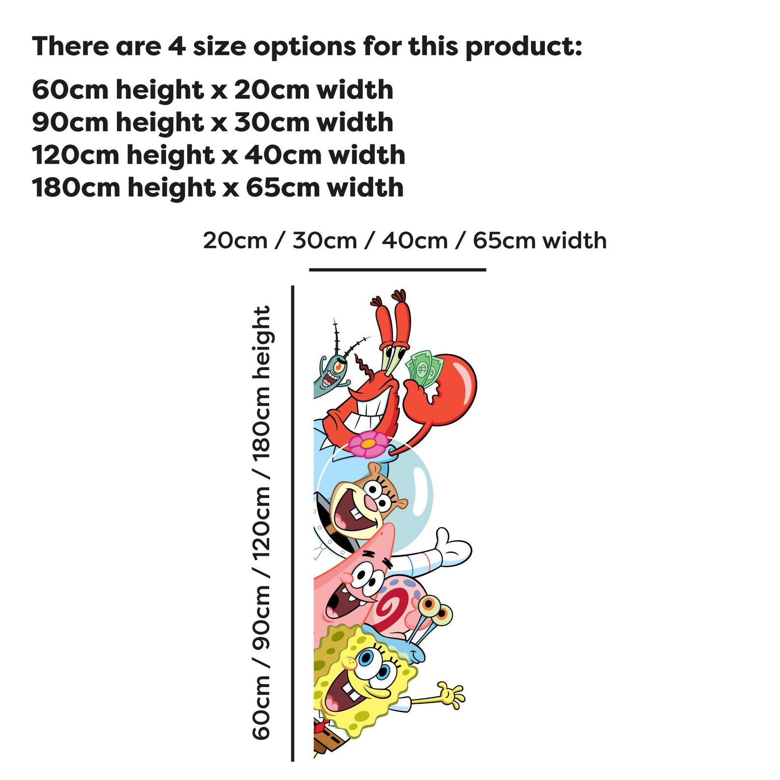 Spongebob Wall Sticker - Group Peeking and Waving Decal Wall Art - Etsy