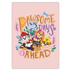 Paw Patrol Print - Pawsome Days Ahead Poster Wall Art - Etsy