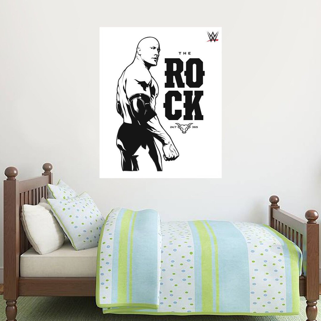 WWE - the Rock Graphic Wall Sticker 01 - Etsy