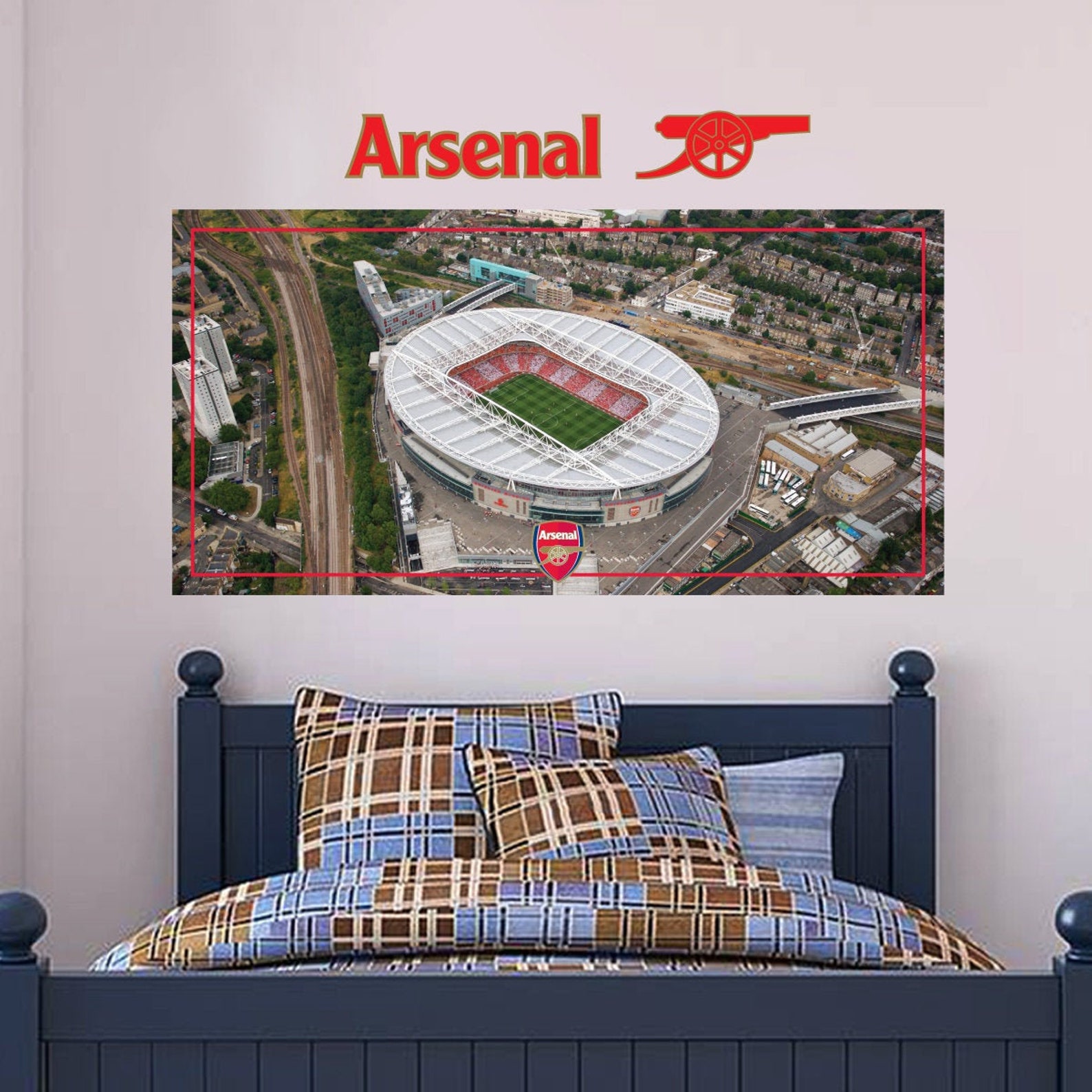 Arsenal Football Club Emirates Stadium Aerial View Mural - Etsy
