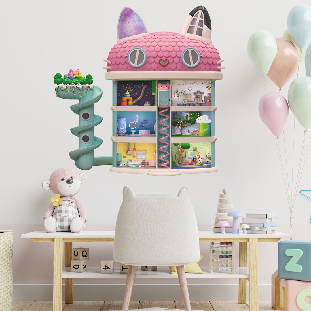 Gabby's Dollhouse Wall Sticker - the Dollhouse Wall Art Kids Decal - Etsy