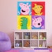 Peppa Pig Wall Sticker Peppa Colourful Squares Wall Decal Kids Art - Etsy