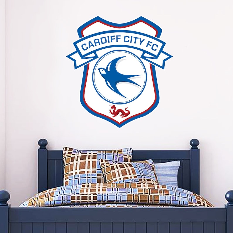 Cardiff City FC Crest Wall Sticker - Etsy