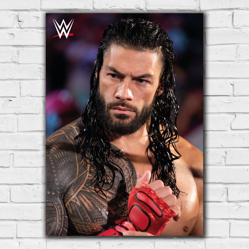 WWE Print Roman Reigns in Ring Poster Wrestling Wall Art - Etsy