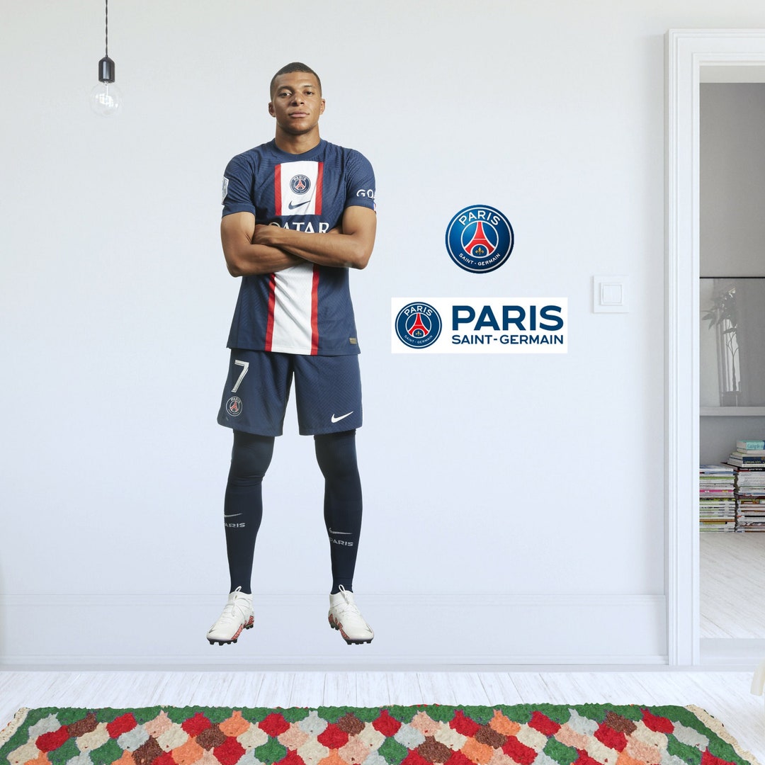 Paris Saint-Germain Wandtattoo Mbappe 22-23 Spieler Wandtattoo PSG Art ...