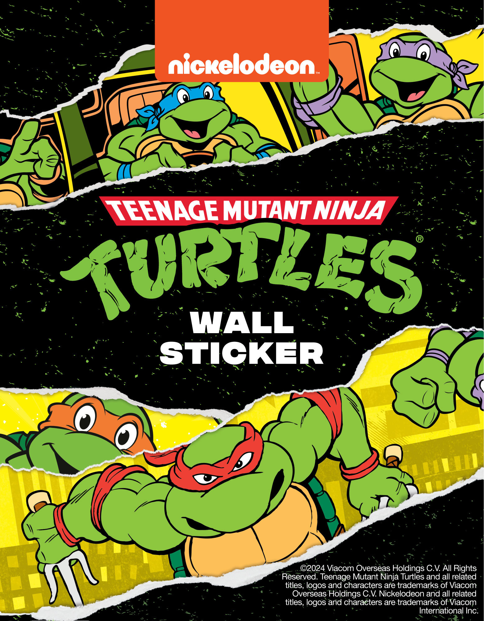 Teenage Mutant Ninja Turtles Wall Sticker - Group Crouching ...