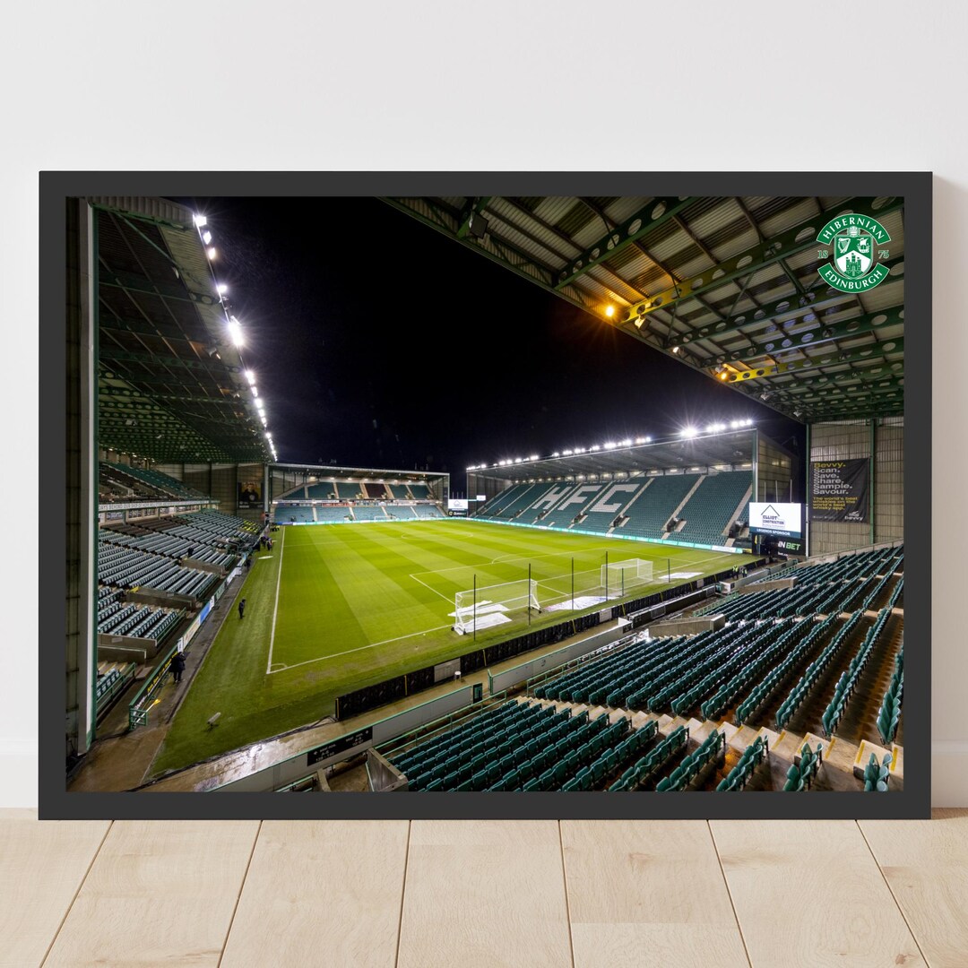 Hibernian FC Print - Stadium Night Time Poster Football Wall Art - Etsy