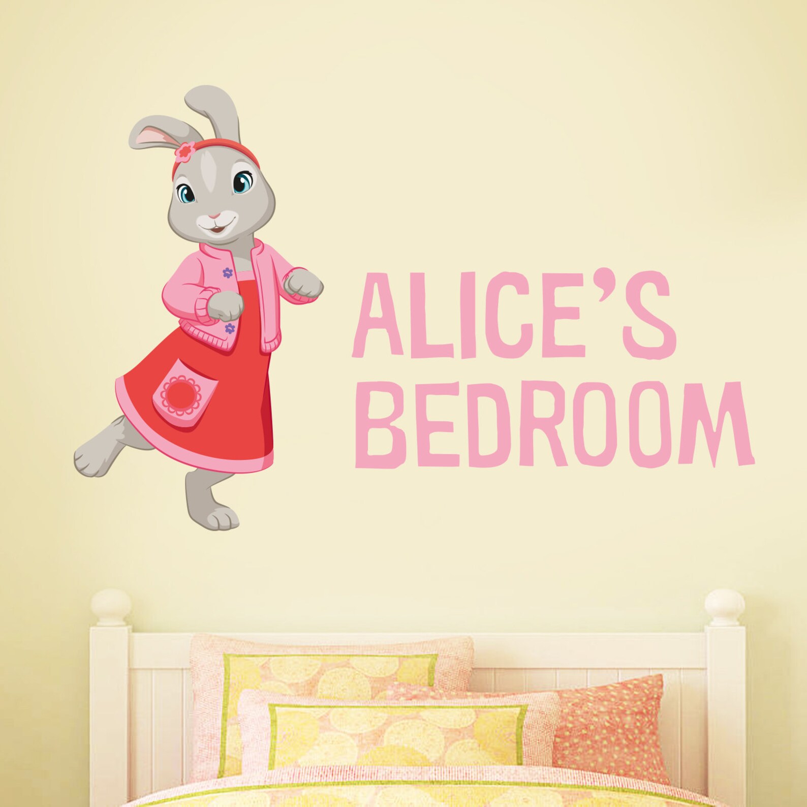 Official Lily Bobtail Personalised Bedroom Wall Sticker Mural - Etsy