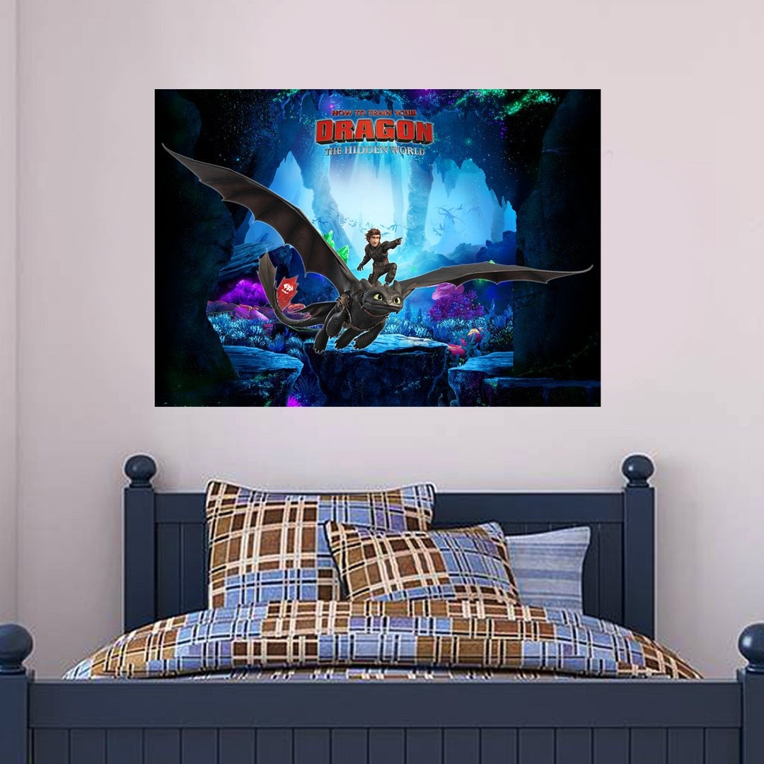 How to Train Your Dragon - Hiccup & Toothless Wall Sticker Poster - Etsy