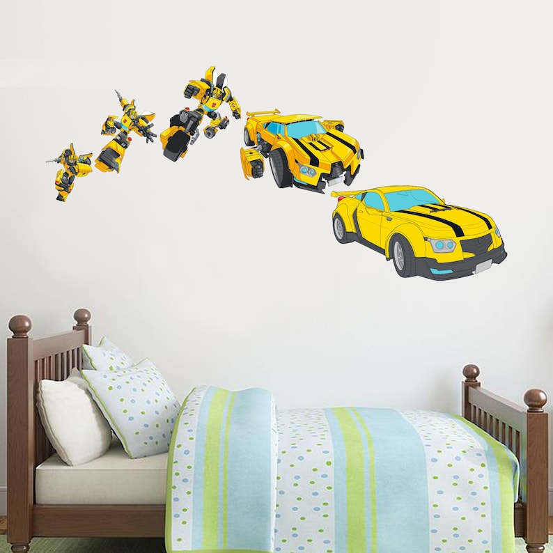 Transformers Bumblebee Transformation Wall Sticker Decal Art - Etsy