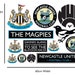 Newcastle United Football Club Crest Mural Toons Wall Sticker Set - Etsy UK