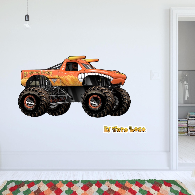 Monster Jam Wall Sticker - El Toro Loco Monster Jam Truck Wall Decal ...