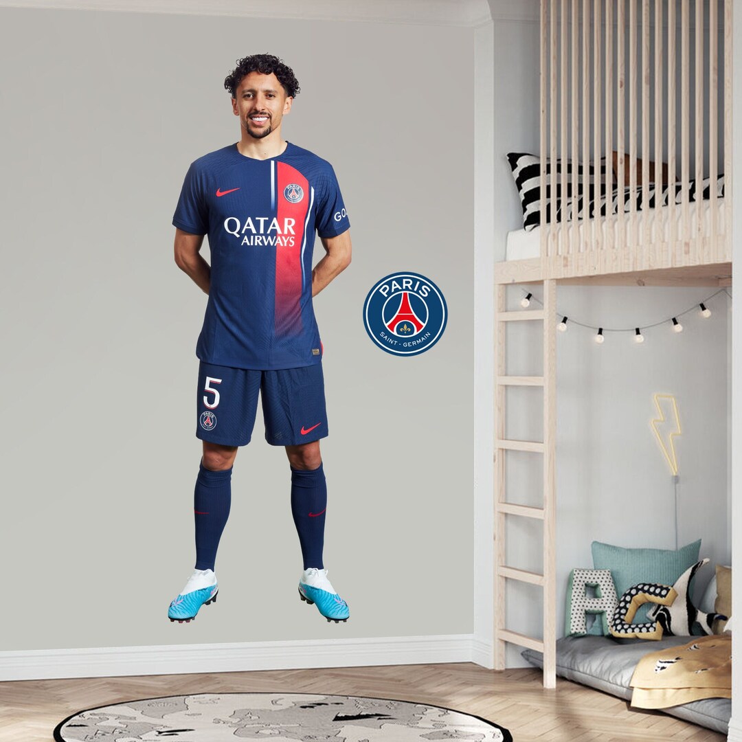 Paris Saint-germain Wall Sticker Marquinhos 23-24 Player Wall Decal PSG ...