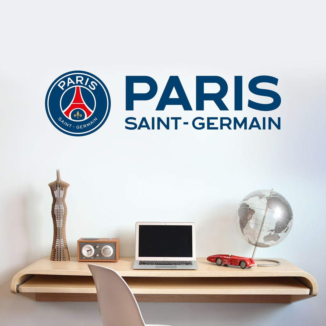Paris Saint-germain F.C. Crest and Club Name Wall Sticker - Etsy