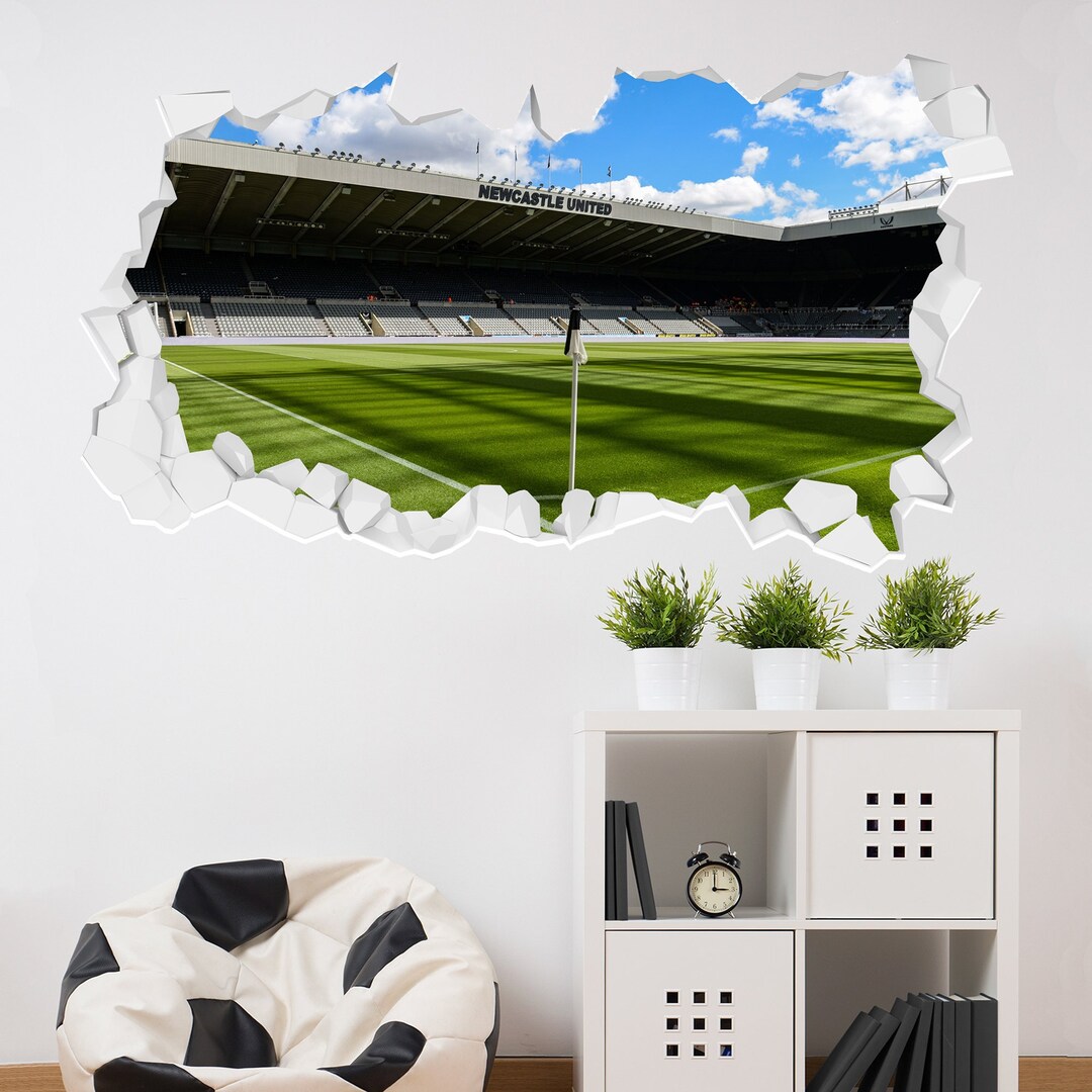 Newcastle United Wall Sticker Stadium From Corner Flag Broken Wall ...