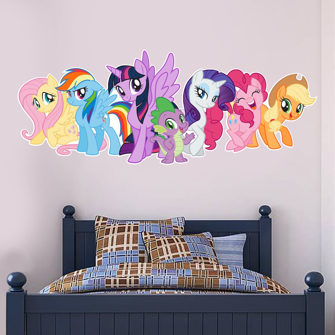 My Little Pony Group Wall Sticker Decal Art Vinyl Kids Mural Gift ...
