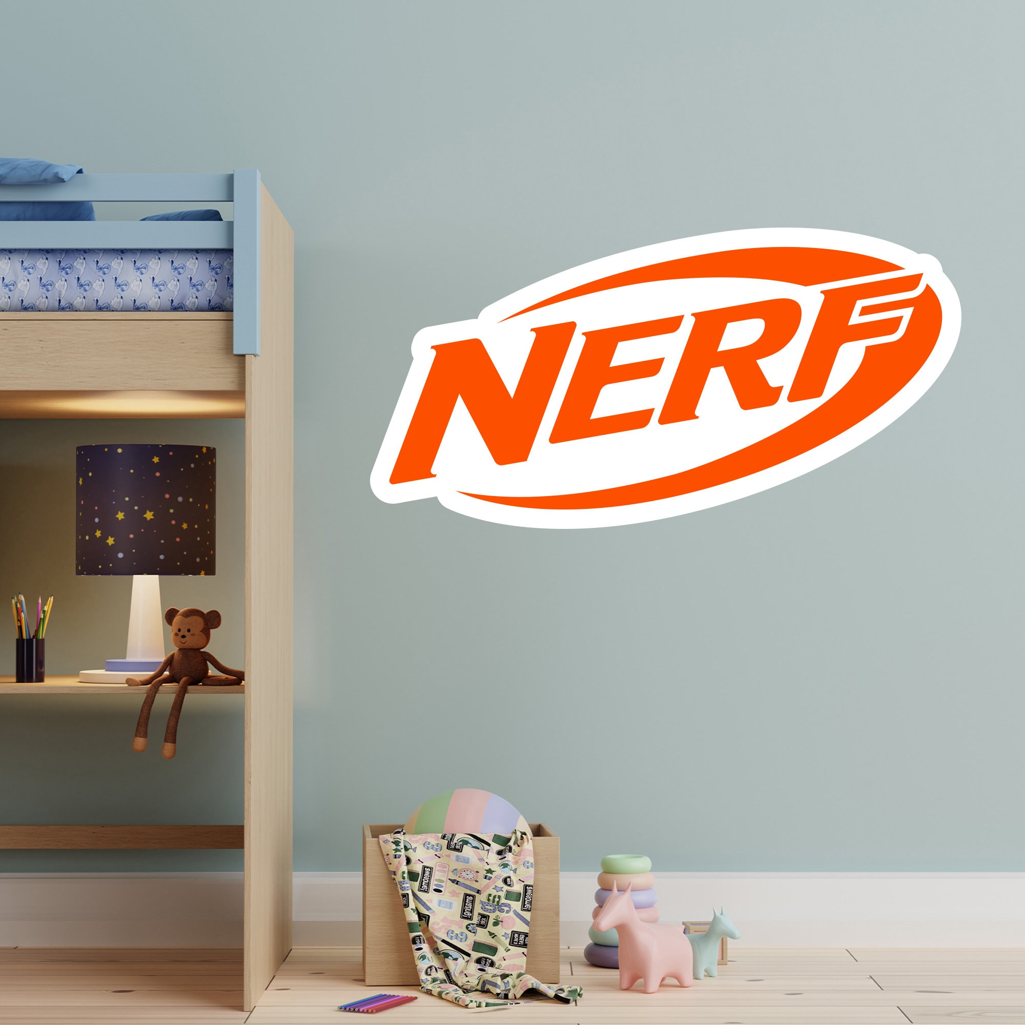 Nerf Wall Sticker - Orange Logo Decal Wall Art - Etsy