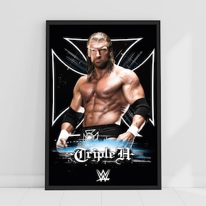 WWE Print - Triple H Graphic Poster Wrestling Wall Art - Etsy