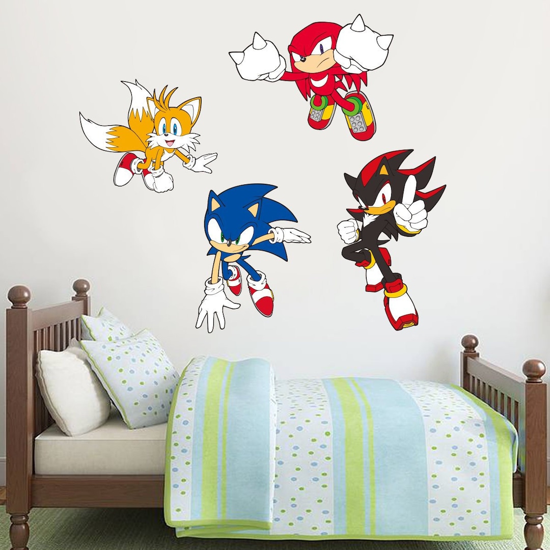 Sonic the Hedgehog Wall Sticker - Sonic, Tails, Knuckles and Shadow ...
