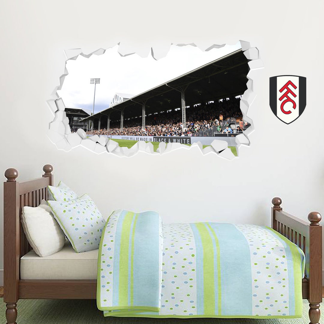 Fulham F.C. Smashed Craven Cottage Stadium & Crest Wall Sticker - Etsy UK