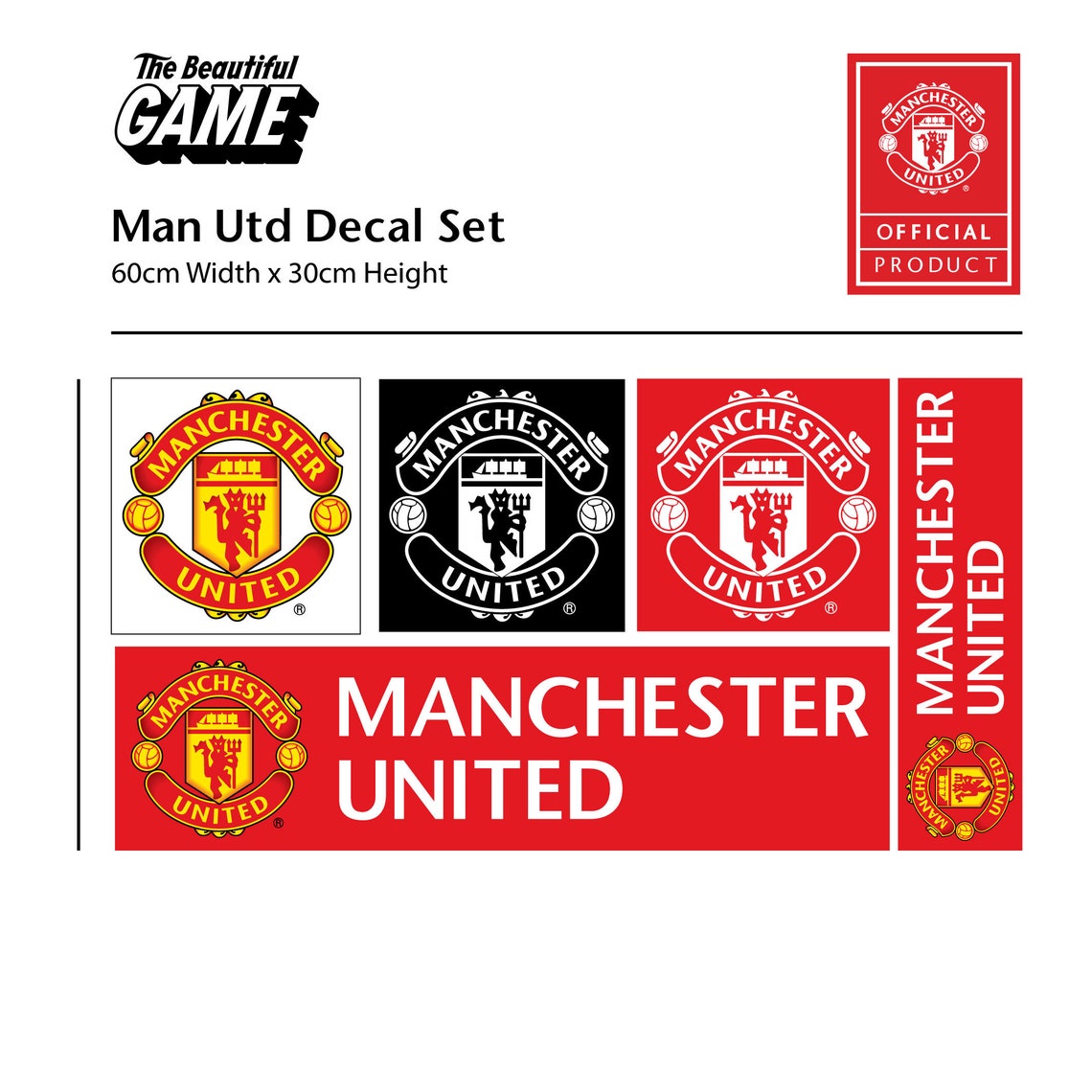 Manchester United Football Club One Colour Crest Bonus - Etsy UK
