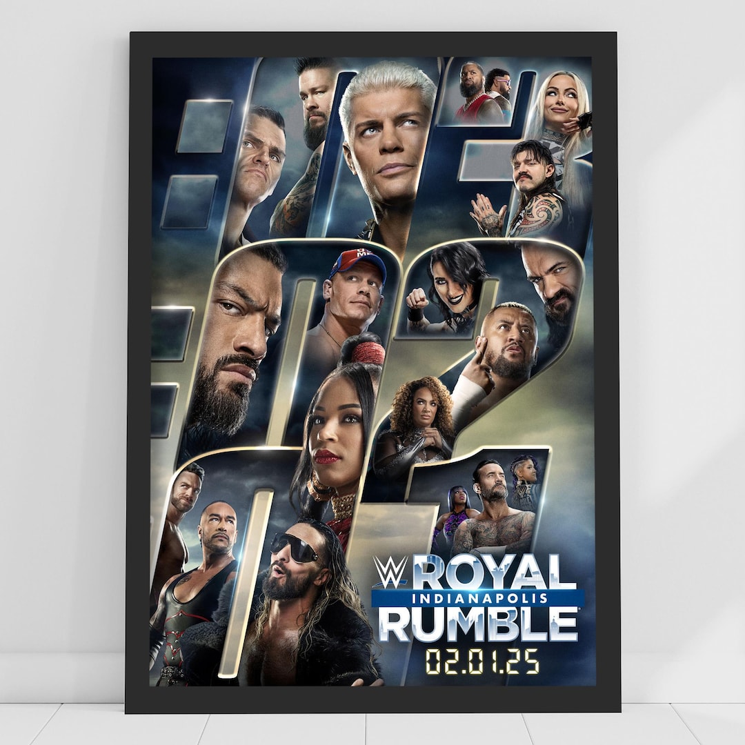 WWE Print - Royal Rumble Indianapolis Poster Wrestling Wall Art - Etsy