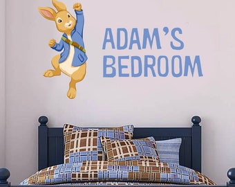 Official Peter Rabbit Personalised Wall Sticker Mural PB003 | Etsy