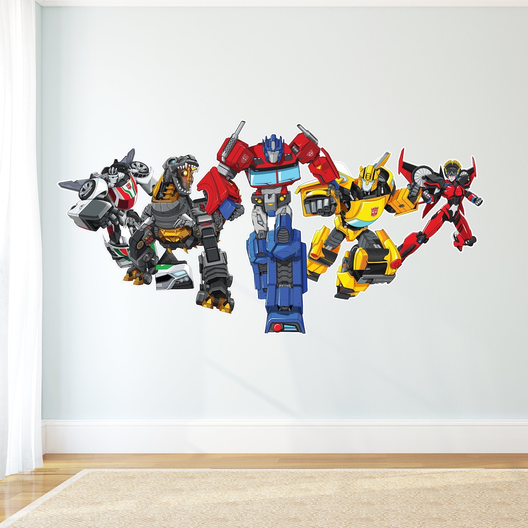 Transformers Autobots Group Wall Sticker Decal Art Vinyl Mural Kids ...
