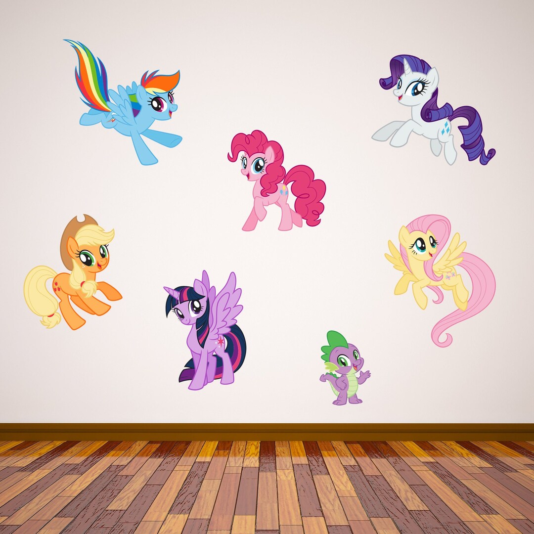 My Little Pony - Pony Wall Sticker Set Decal Art Vinyl Mural Kids Gift ...