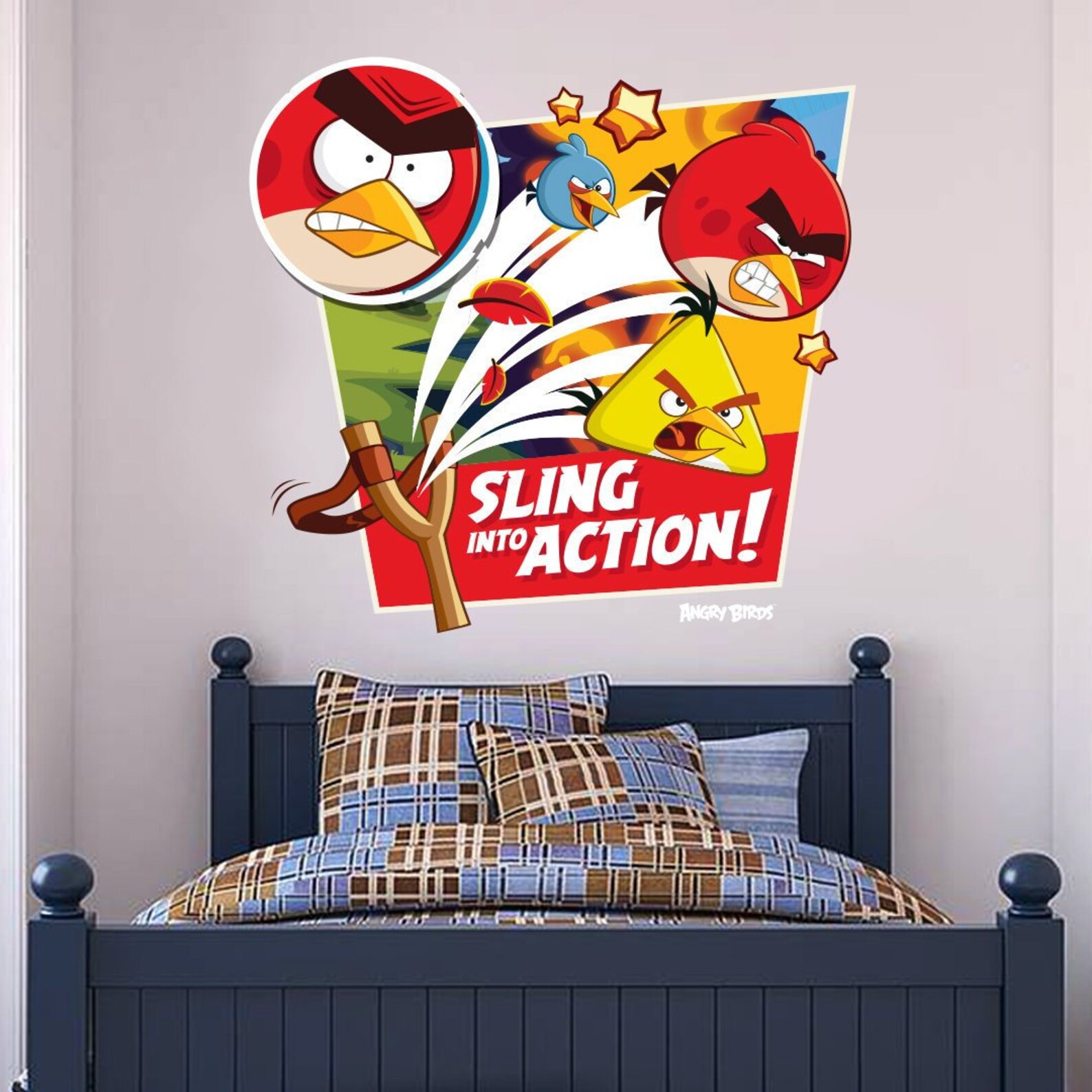 Official Angry Birds Wall Sticker Sling Into Action | Etsy