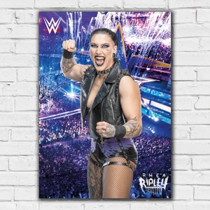 WWE Print - Rhea Ripley Crowd Poster Wrestling Wall Art - Etsy