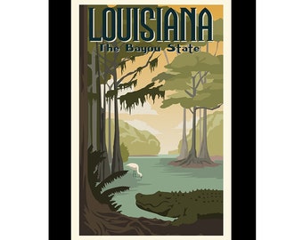 Louisiana Poster | Etsy