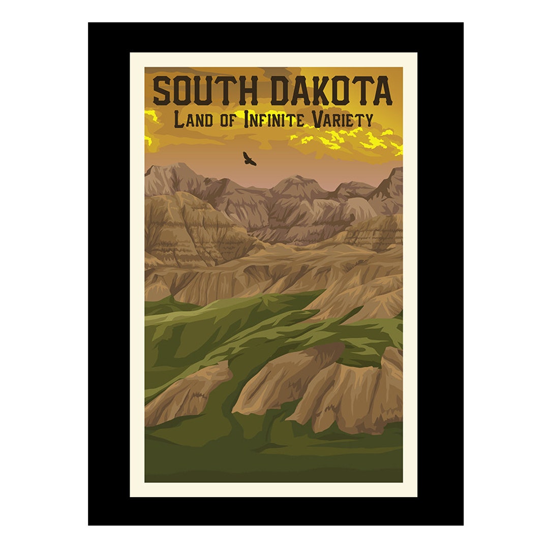 South Dakota Poster - Etsy