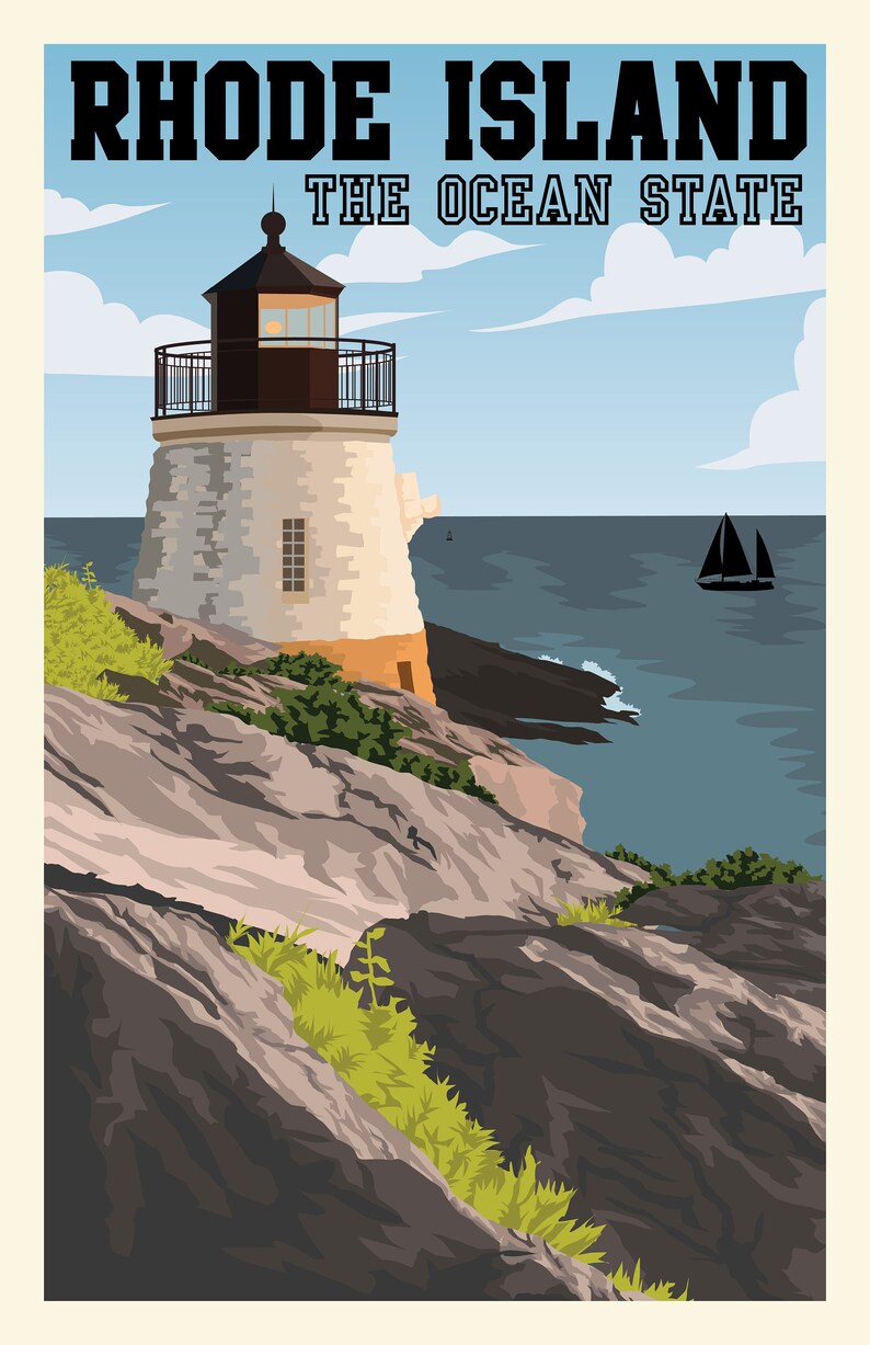 Rhode Island Poster | Etsy