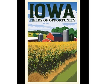 Iowa Poster | Etsy