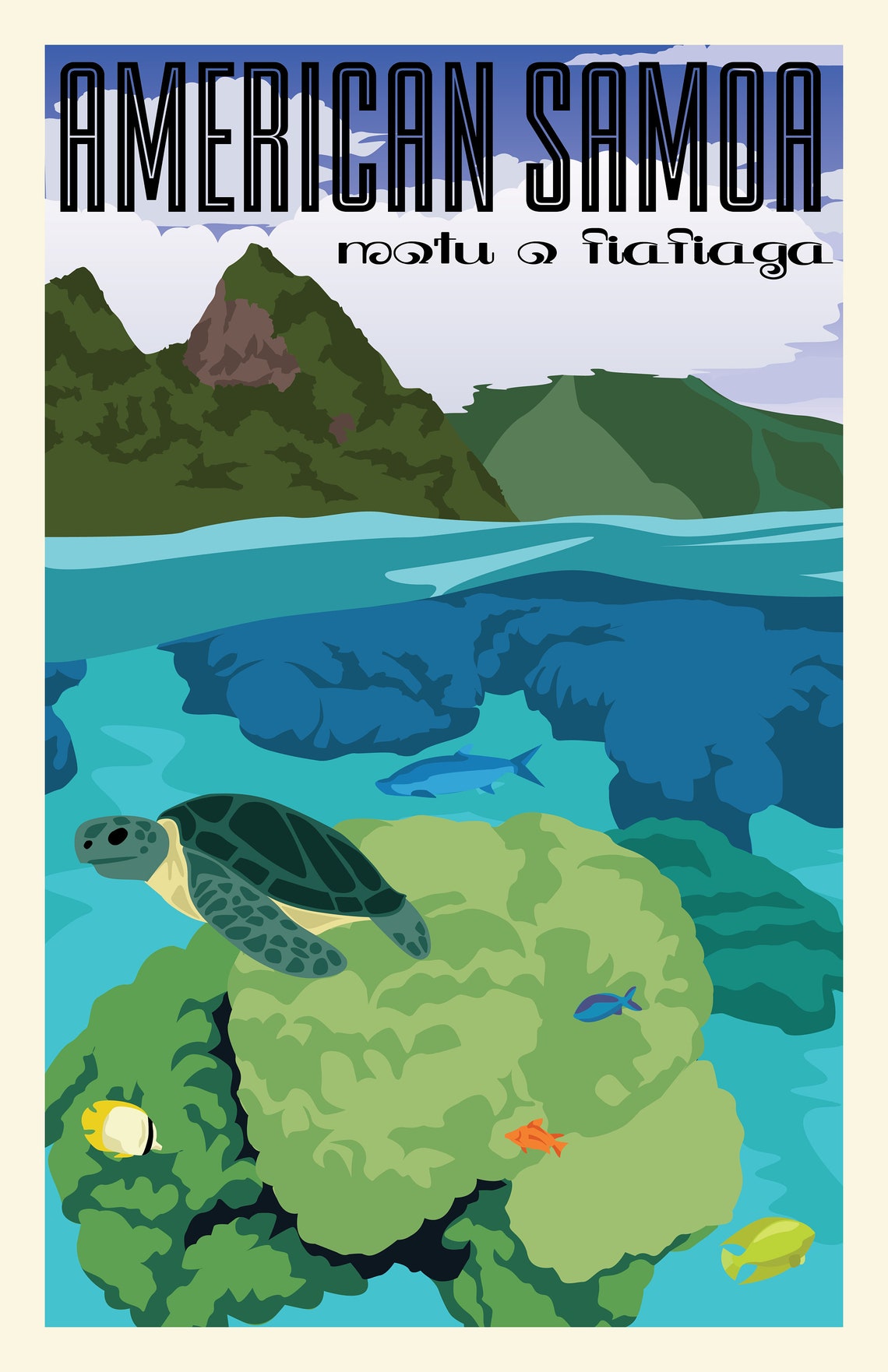 American Samoa Poster | Etsy