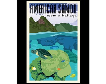 American Samoa Poster - Etsy