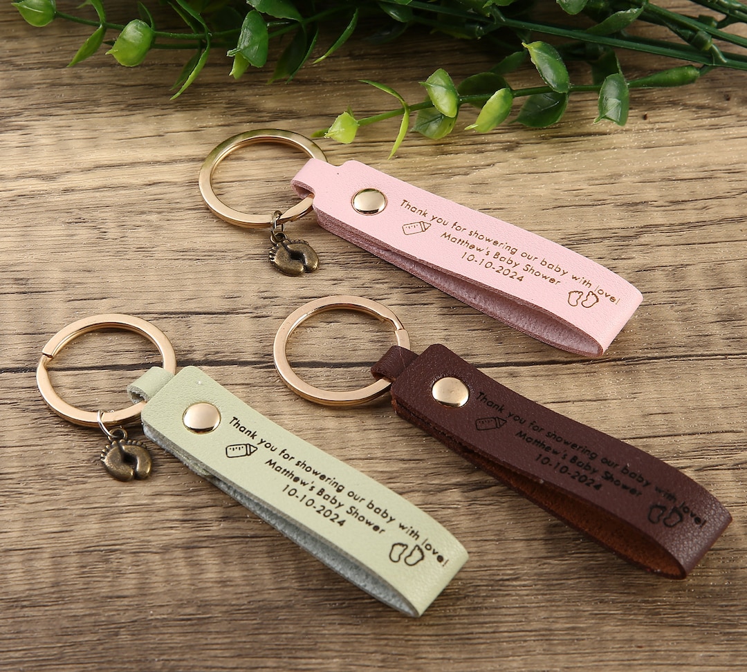 Set of 10 50 Key Chain Baby Shower Favors for Guests, Personalized ...