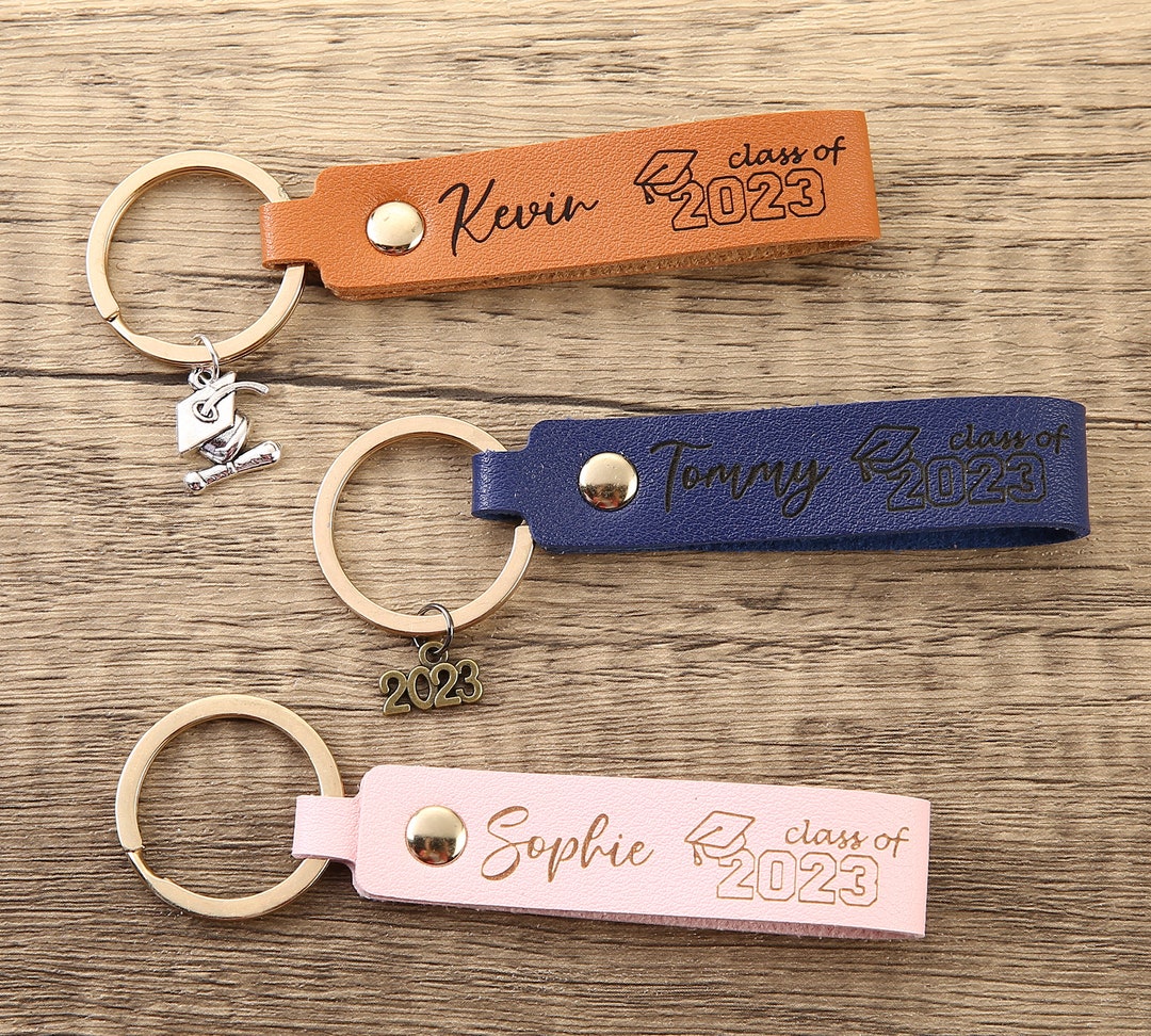 Set of 10 Custom Class of 2026 Graduation Gifts, Personalized Leather ...