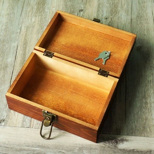 Personalized Wooden Gift Box With Lock & Key , Engraved Wood Jewelry ...