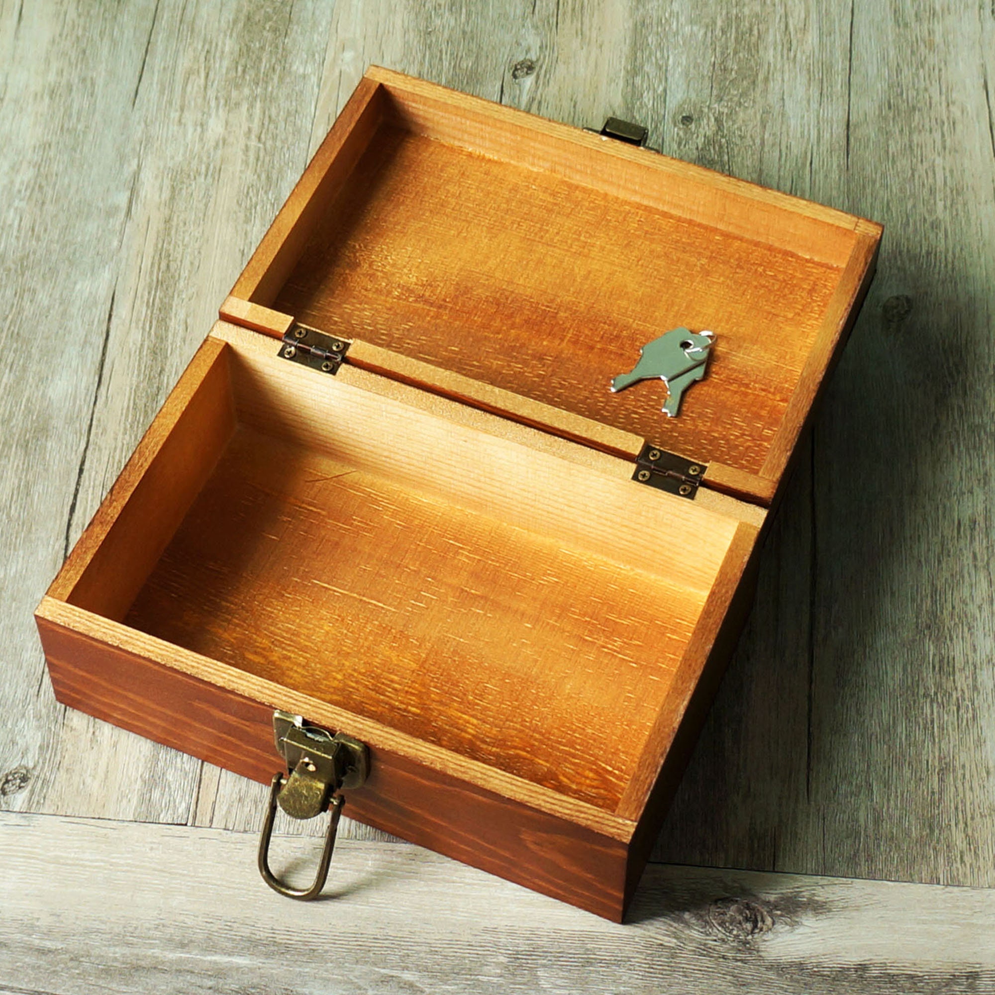 Personalized Wooden Gift Box With Lock & Key Engraved Wood - Etsy