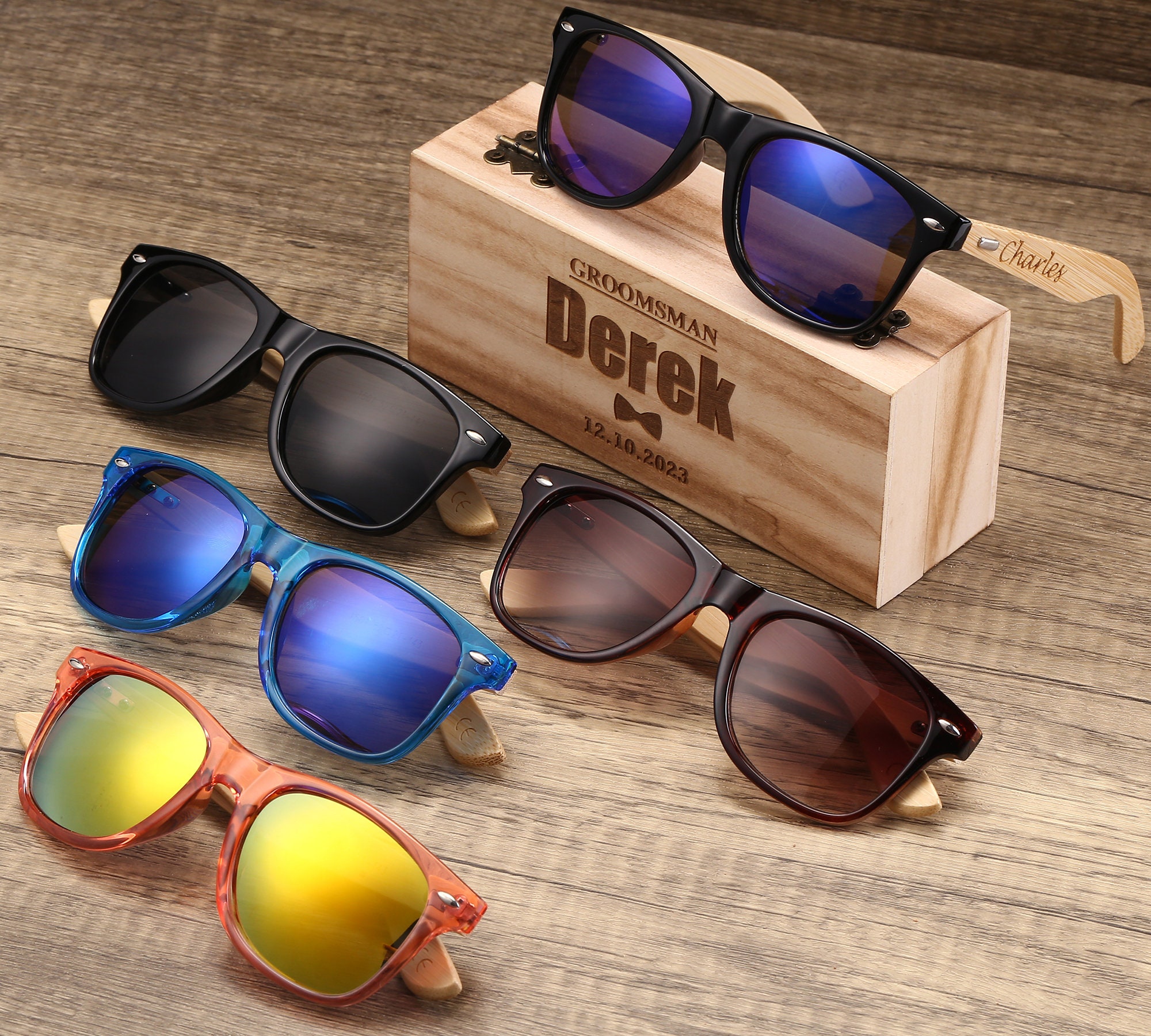 Personalized Wooden Sunglasses Engraved Unisex Sunglasses - Etsy