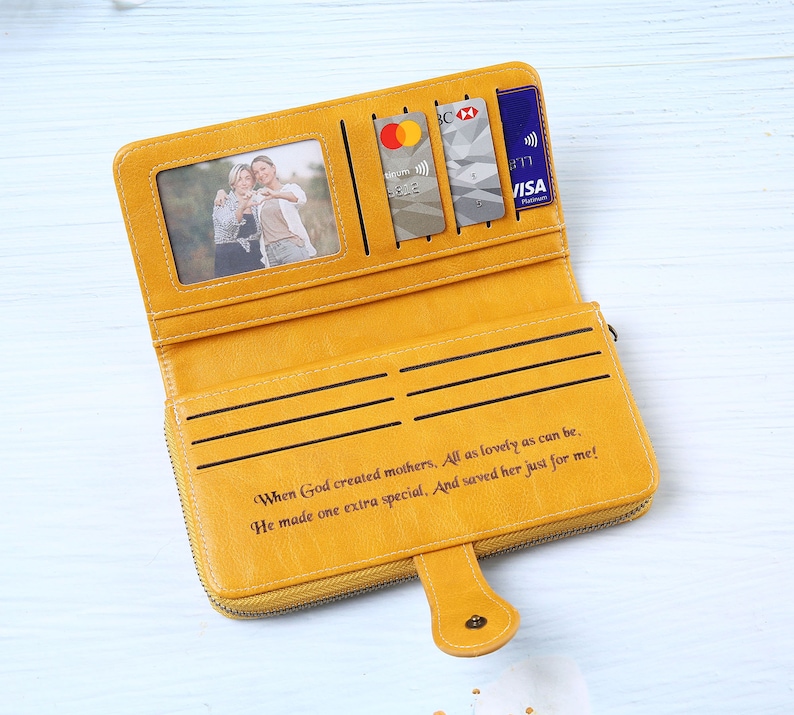 Personalized Womens Large Capacity Wallet With Gift Box, Engraved ...
