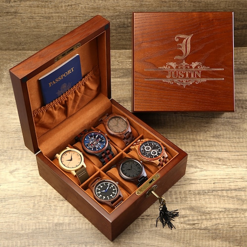 Personalized Watch Box for Men Wooden Watch Box With Glass - Etsy