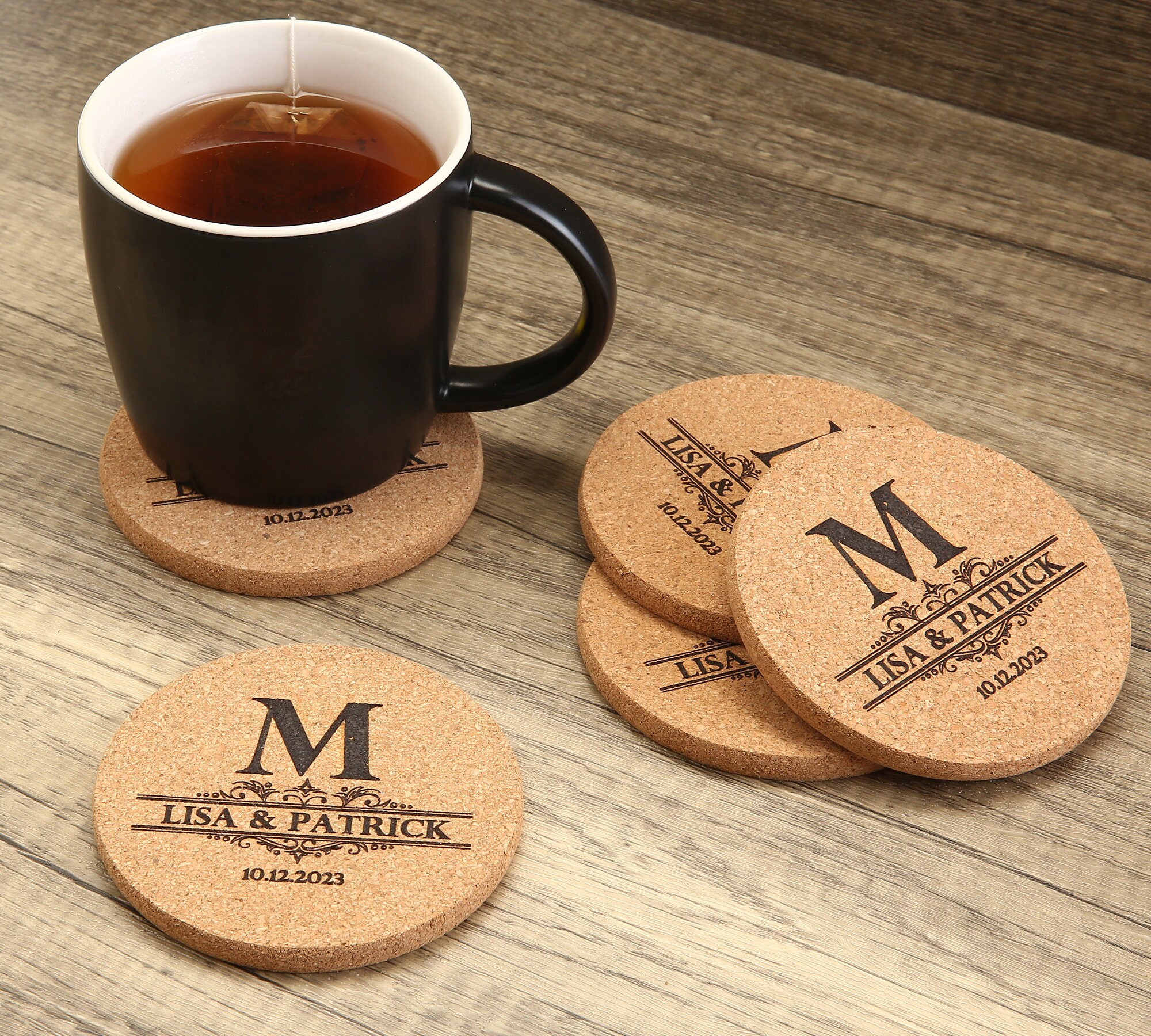 Bulk Personalized Cork Coasters Wedding Favors for Guests - Etsy